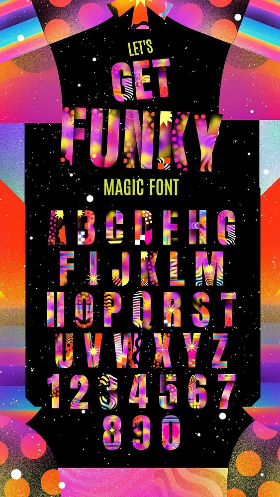 Let's get funky magic font | Premium Editable Design - rawpixel