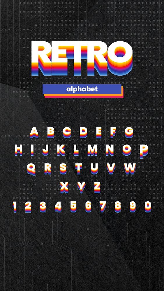 Retro Colorful Alphabet | Premium Editable Design - rawpixel