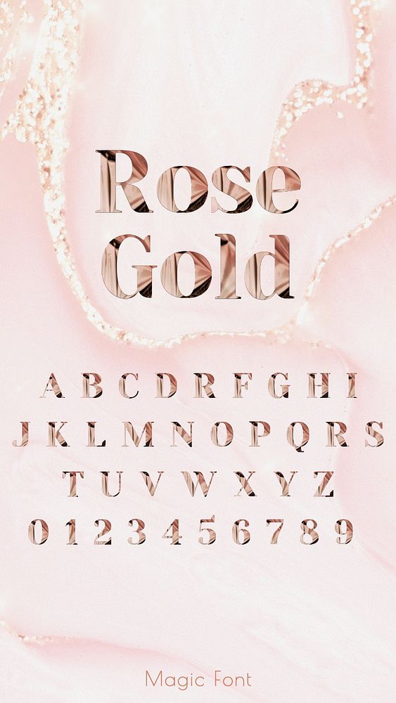 Rose gold magic font Pinterest | Premium Editable Design - rawpixel