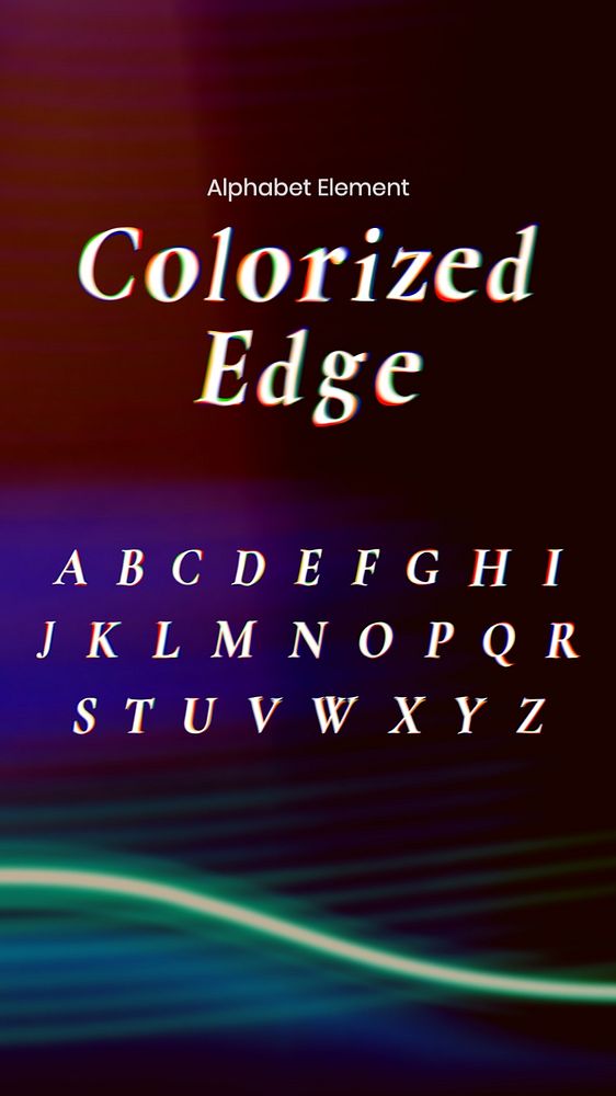 Colorized Edge Alphabet Element | Premium Editable Design - rawpixel