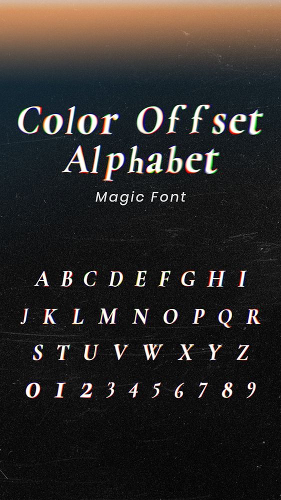 Color Offset Alphabet | Premium Editable Design - rawpixel