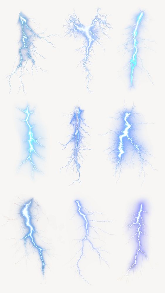 Lightning effect element set remix | Premium Editable Design - rawpixel