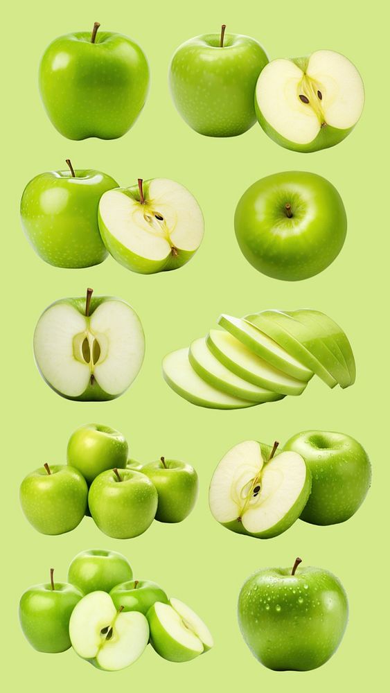 Green apple element set remix | Premium Editable Design - rawpixel