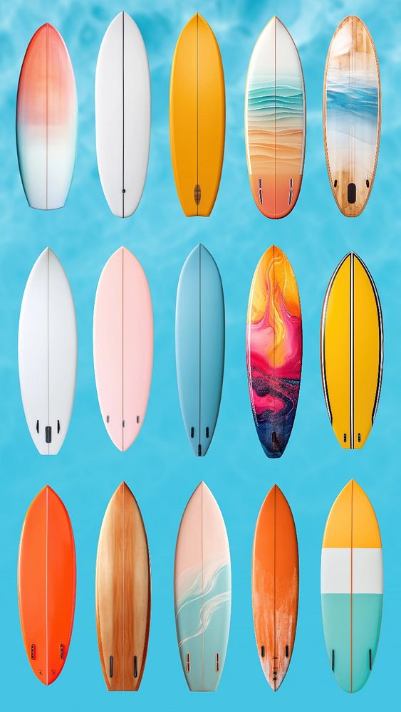 Editable colorful surfboard set | Premium Editable Design - rawpixel