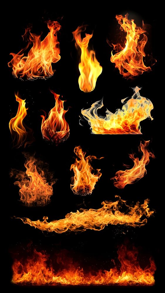 Fire flame effect element, editable | Premium Editable Design - rawpixel