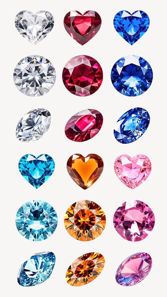 Gemstone jewelry diamond element, editable | Premium Editable Design ...