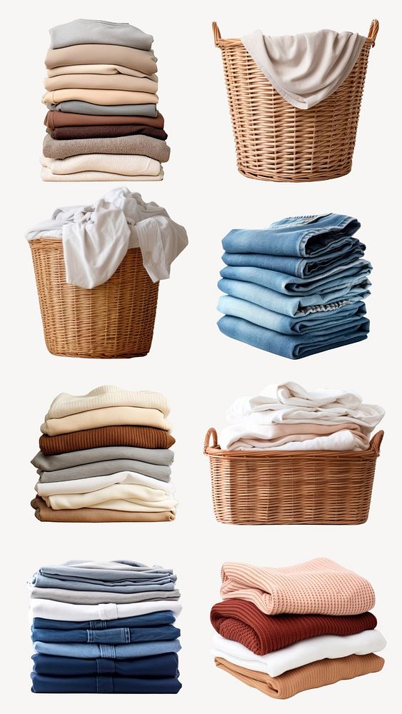 Stack clothes element set, editable | Premium Editable Design - rawpixel