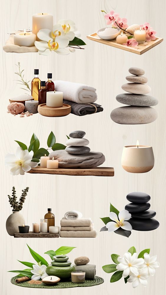 Spa element set, editable design | Premium Editable Design - rawpixel