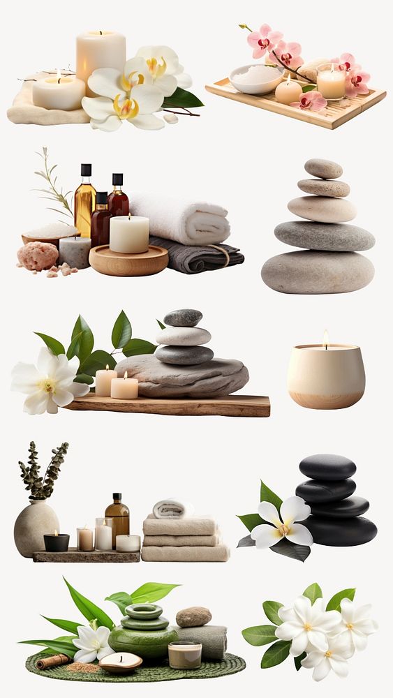 Spa element set, editable design | Premium Editable Design - rawpixel