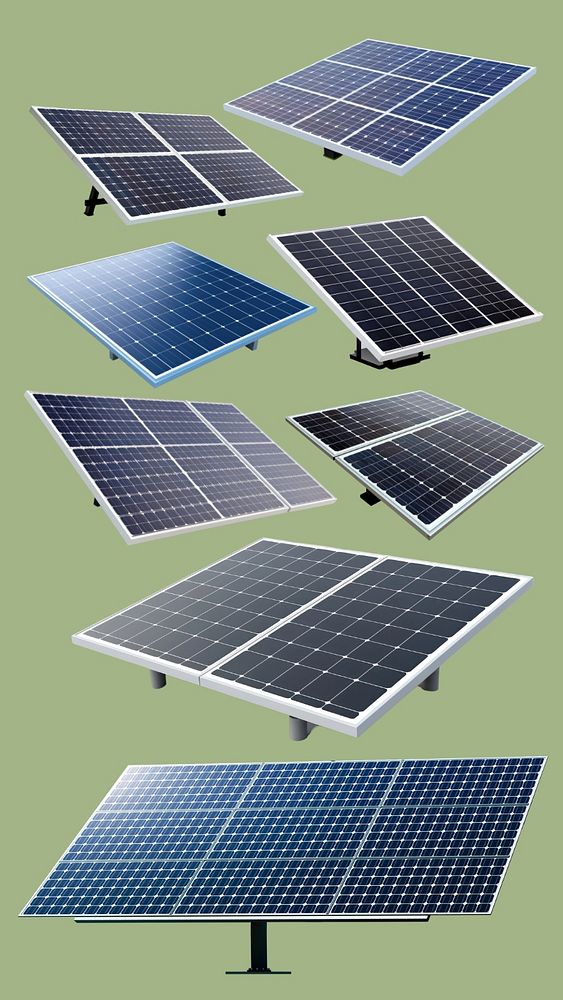 Solar panel element set, editable | Premium Editable Design - rawpixel