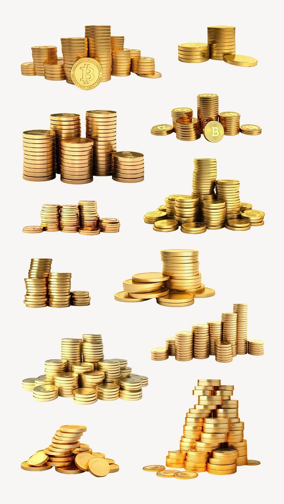 Editable stacked coins design element | Premium Editable Design - rawpixel