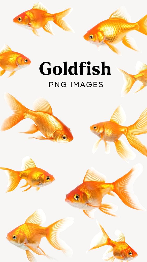 Goldfish pet animal set, editable | Premium Editable Design - rawpixel