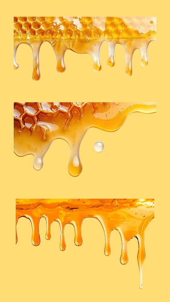 Melting honey border set, editable | Premium Editable Design - rawpixel