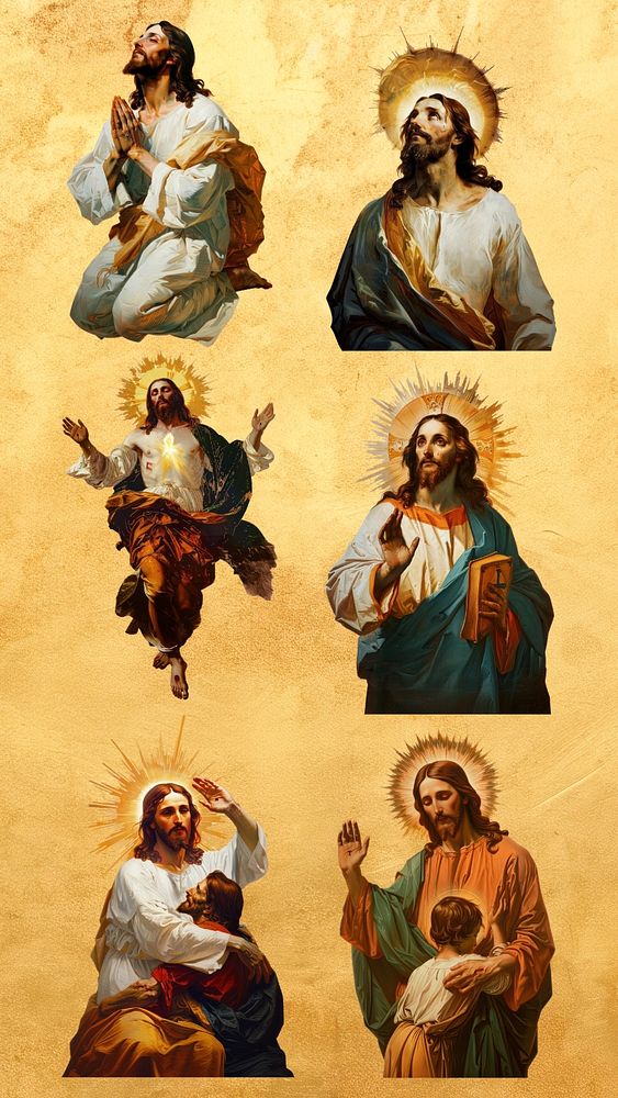 Devine Jesus Christ set, editable | Premium Editable Design - rawpixel