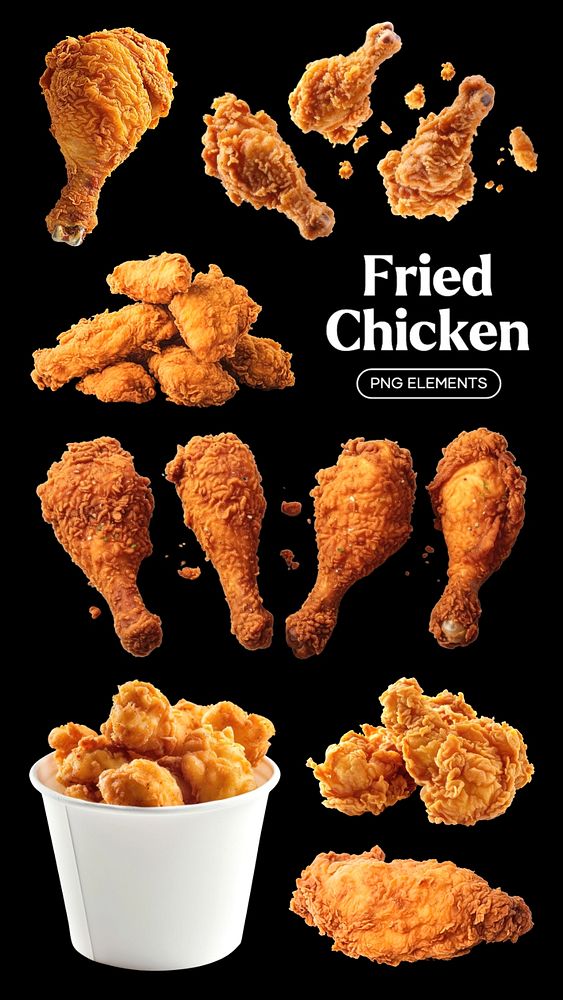 Editable fried chicken design element | Premium Editable Design - rawpixel
