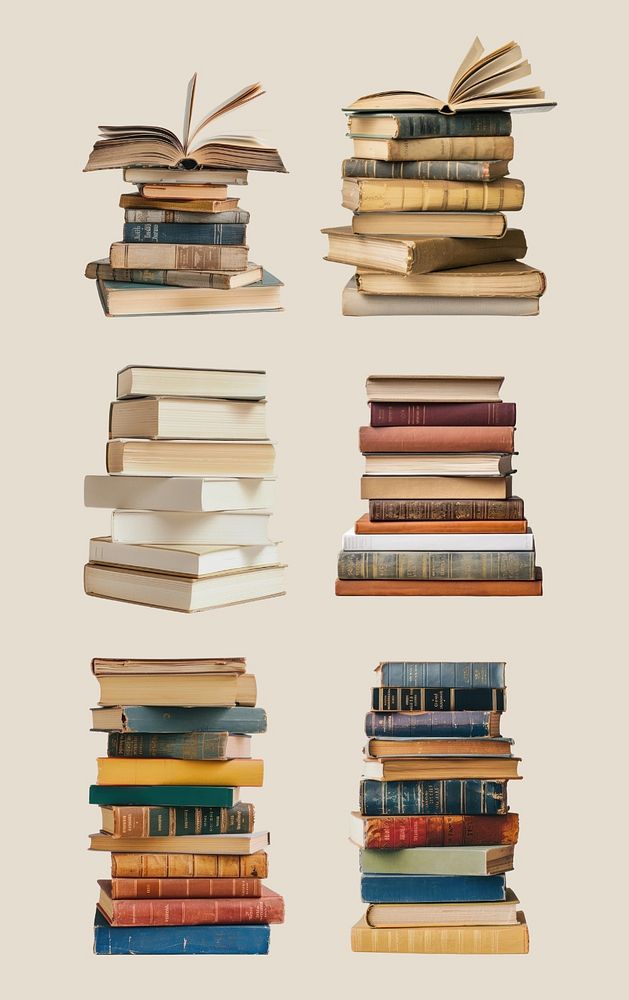 Editable stacked vintage books design | Premium Editable Design - rawpixel