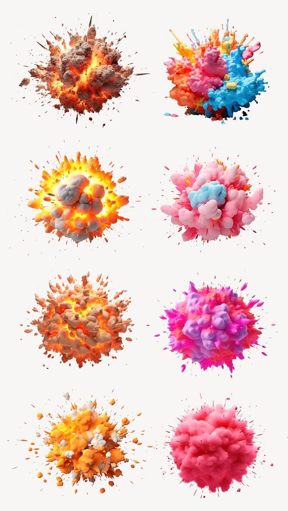 Editable 3d color explosion design | Premium Editable Design - rawpixel
