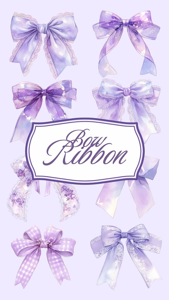 Editable purple coquette bow ribbon | Premium Editable Design - rawpixel