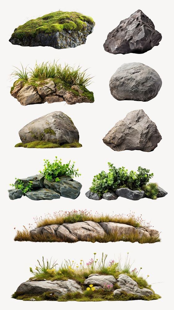 Editable rock stone design element | Premium Editable Design - rawpixel