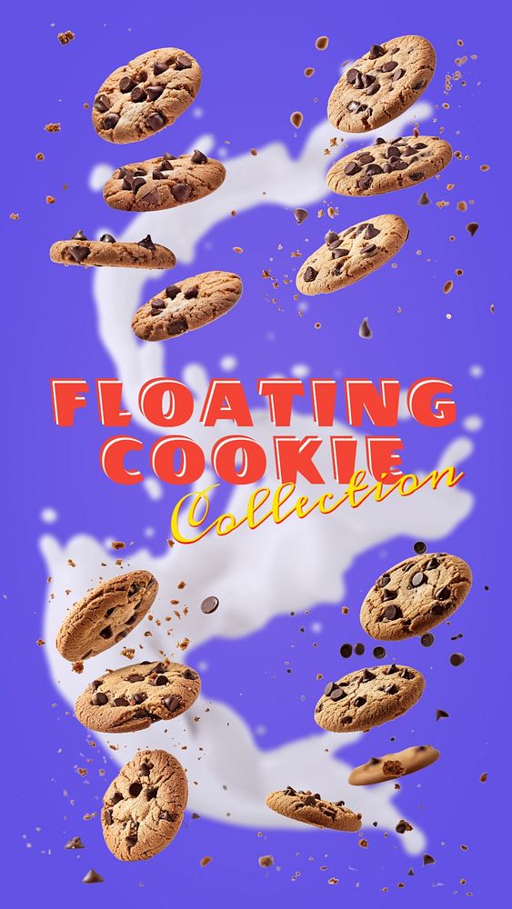 Editable floating cookies design element | Premium Editable Design ...