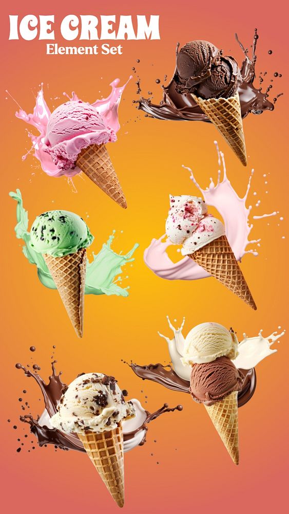 Editable ice cream design element | Premium Editable Design - rawpixel