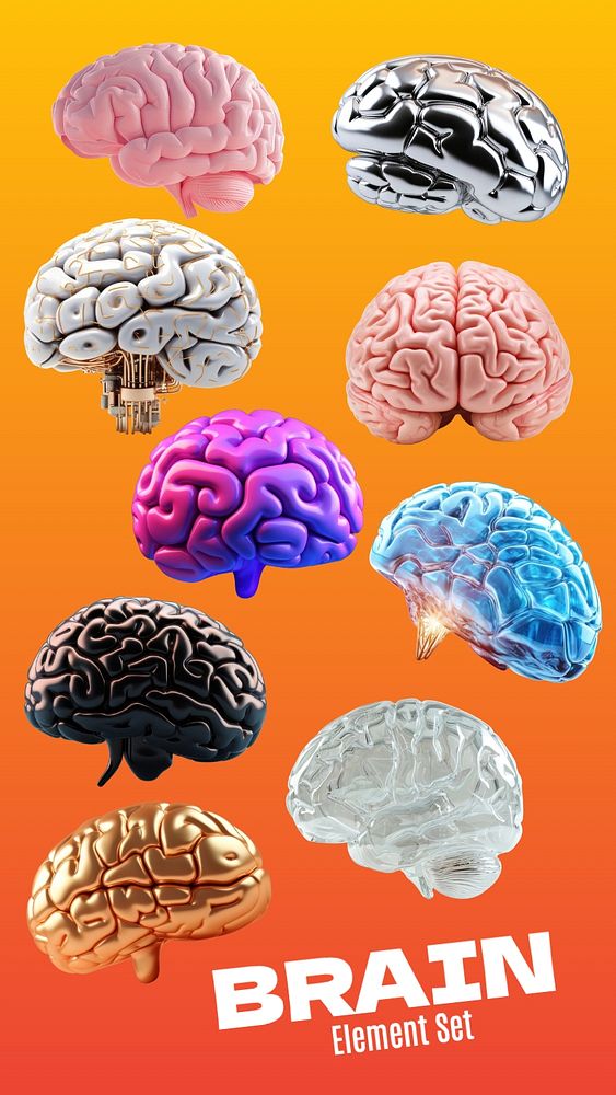 Editable 3d human brain design | Premium Editable Design - rawpixel