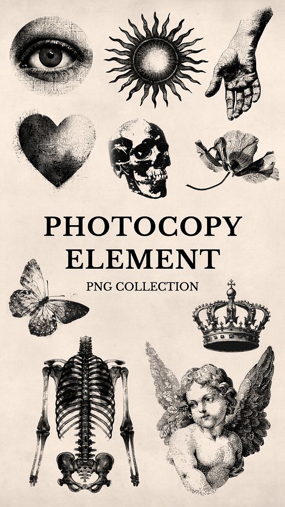 Editable photocopy design element set | Premium Editable Design - rawpixel