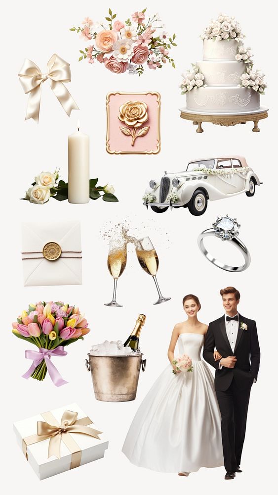 Editable Wedding ceremony design element | Premium Editable Design ...