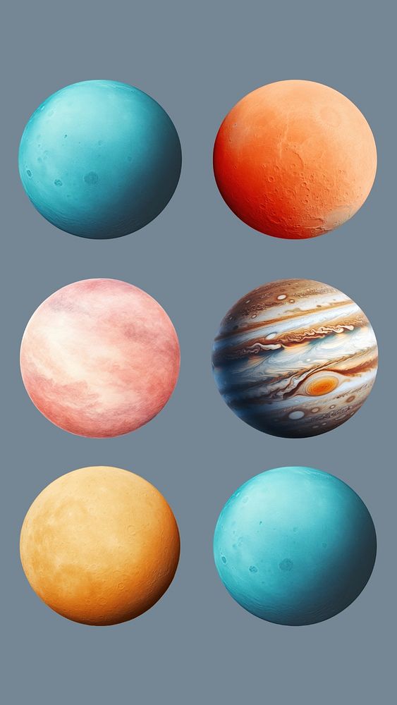 Editable planet design element set | Premium Editable Design - rawpixel