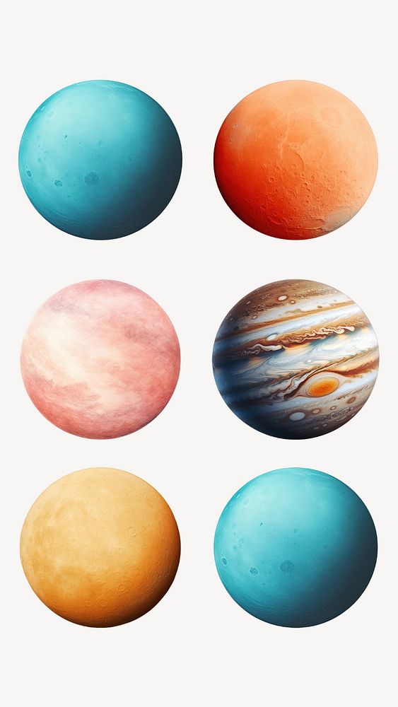 Editable planet design element set | Premium Editable Design - rawpixel