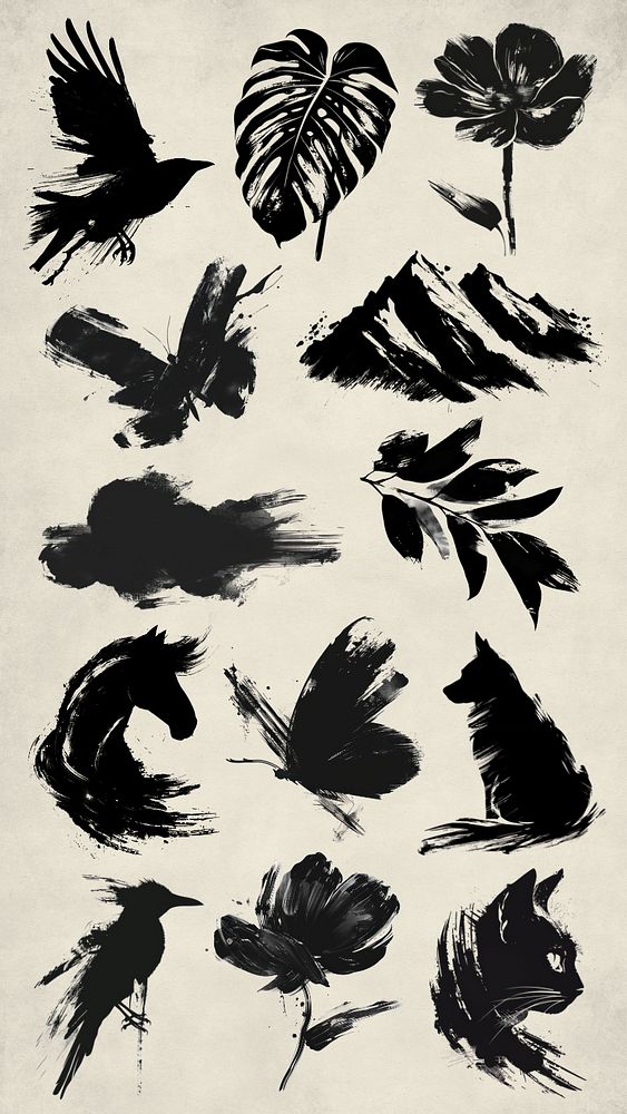 Editable ink brush design element | Premium Editable Design - rawpixel