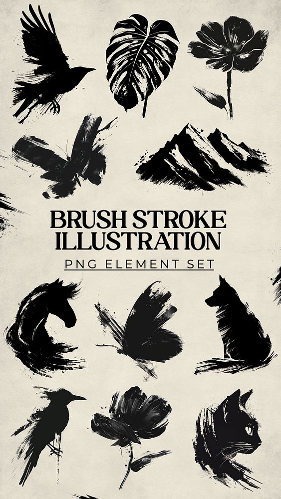 Editable ink brush design element | Premium Editable Design - rawpixel