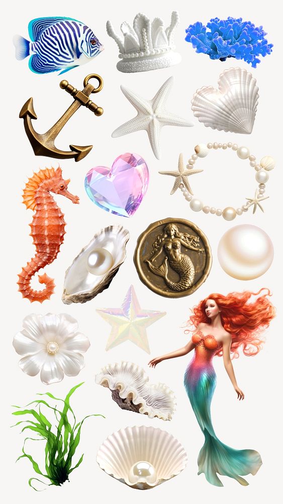 Editable underwater collage design element | Premium Editable Design ...