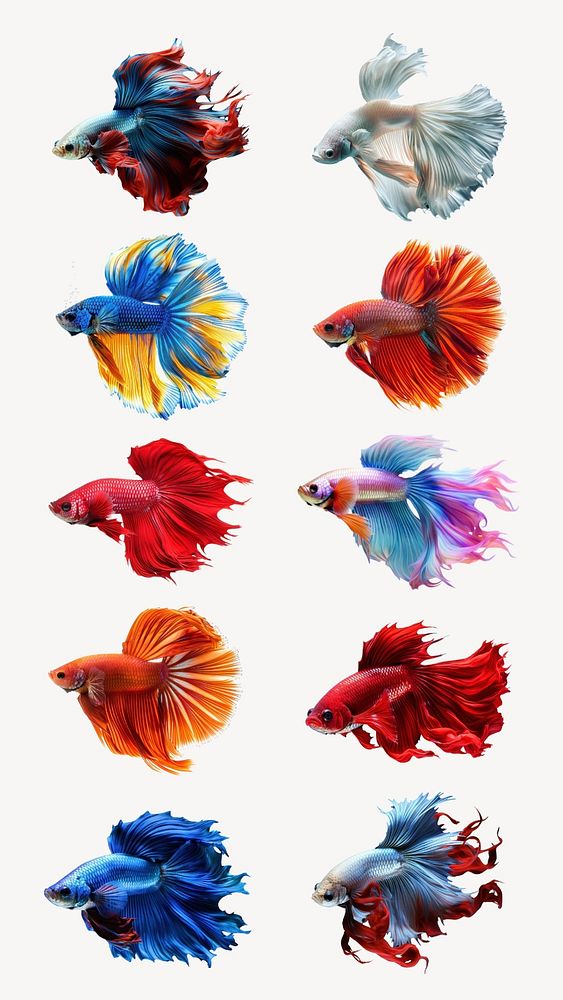 Editable colorful betta fish design | Premium Editable Design - rawpixel