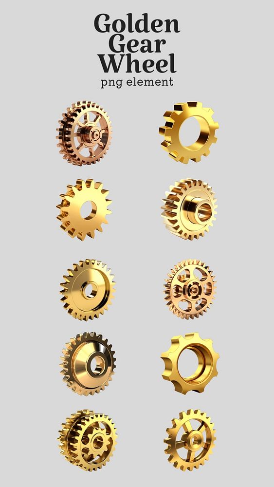 Editable 3D gear wheel collection | Premium Editable Design - rawpixel