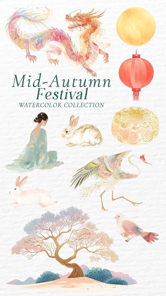 Editable mid-autumn Chinese festival design | Premium Editable Design ...