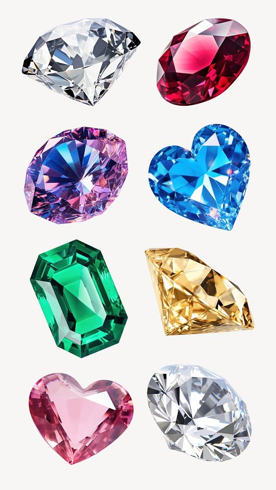 Editable Gemstone diamond design element | Premium Editable Design ...