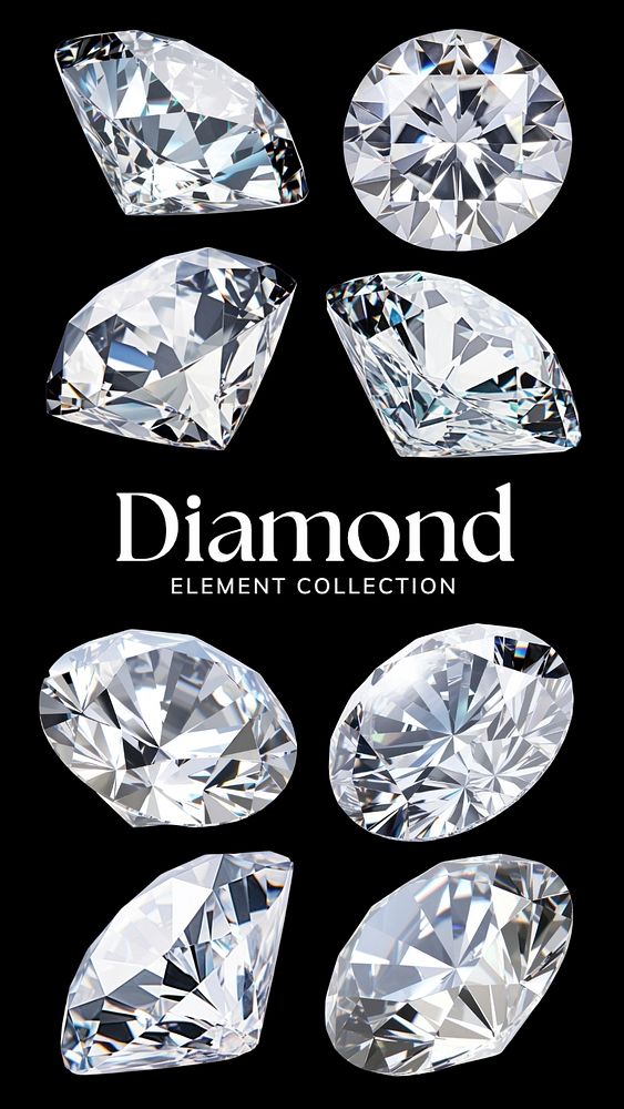 Editable diamond jewelry design element | Premium Editable Design ...