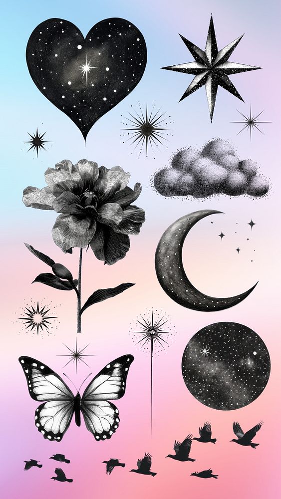 Editable celestial sticker element design | Premium Editable Design ...