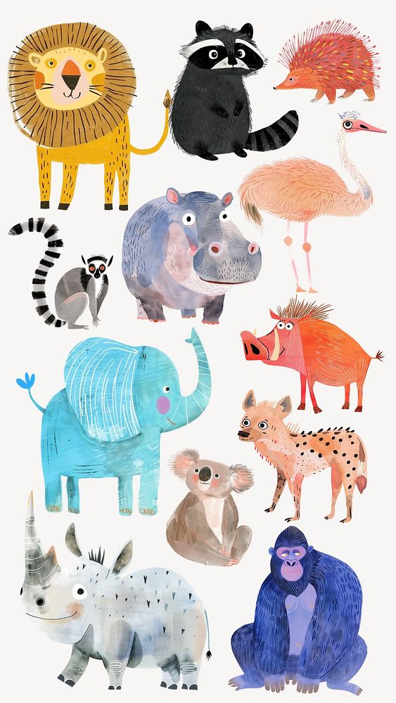 Editable animal character element design | Premium Editable Design ...