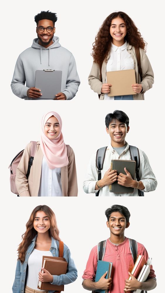 Editable diverse university student element | Premium Editable Design ...