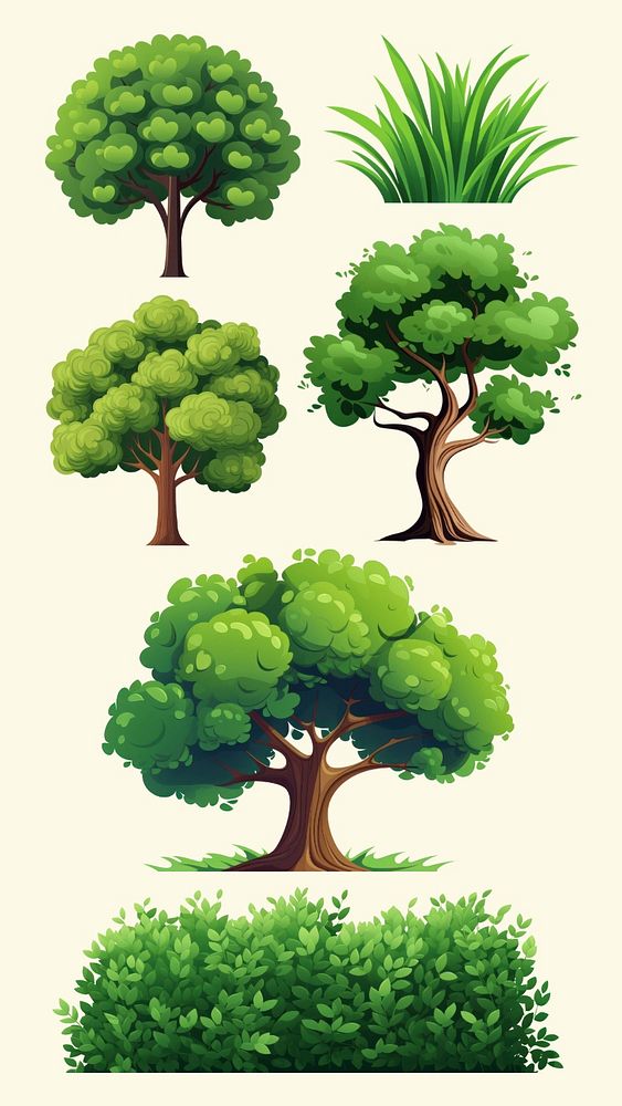 Editable tree cartoon element design | Premium Editable Design - rawpixel
