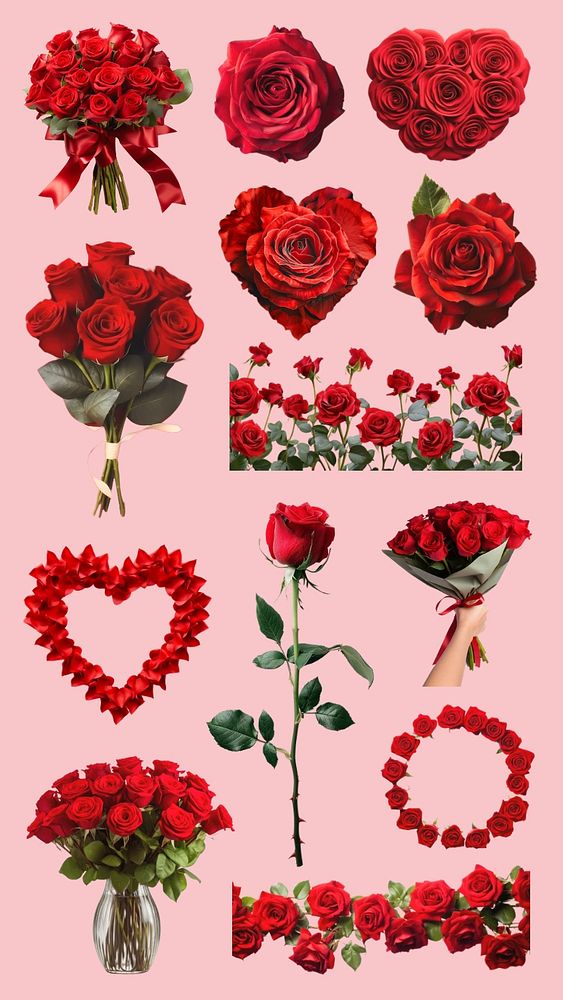 Editable red rose design element | Premium Editable Design - rawpixel