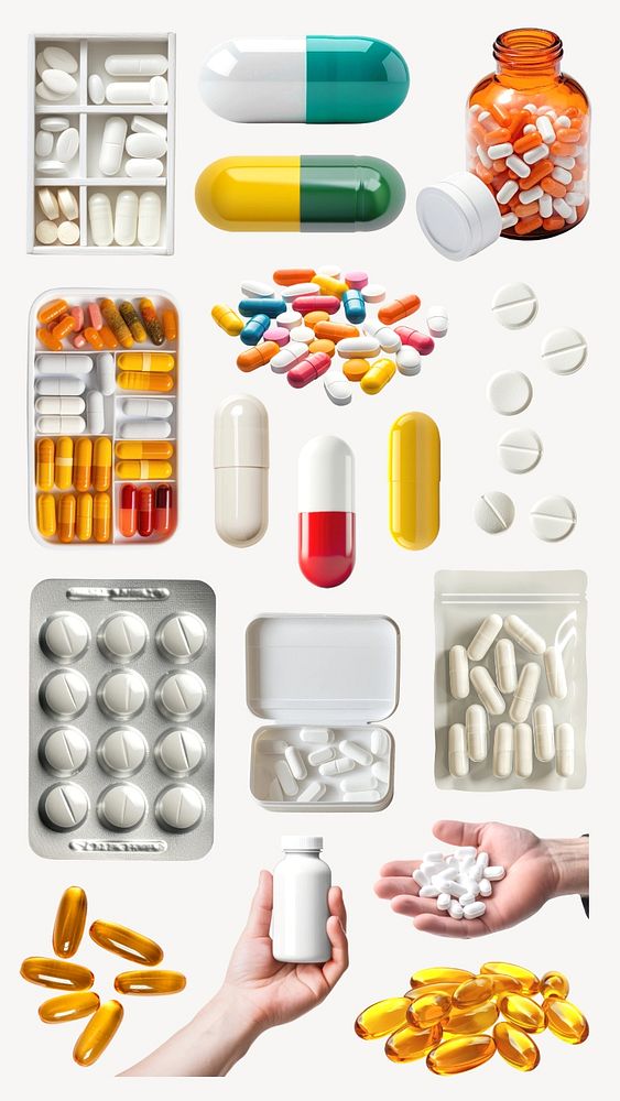 Editable pills design element set | Premium Editable Design - rawpixel