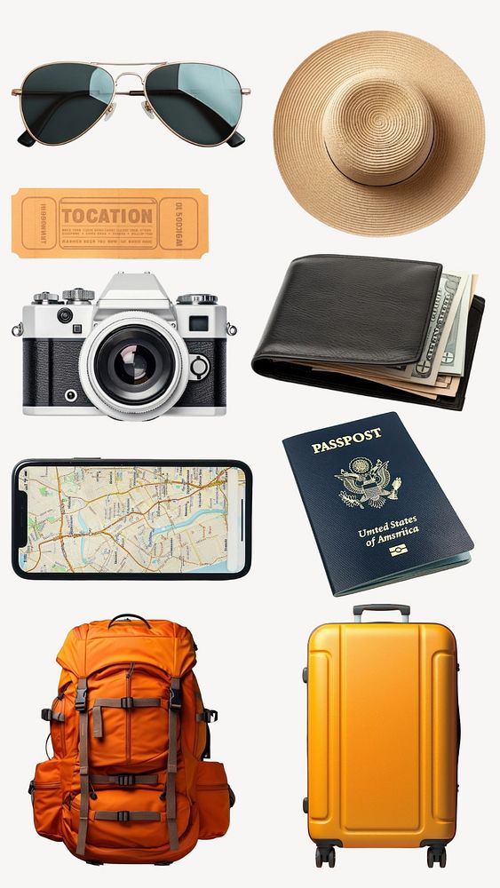 Editable travel design element set | Premium Editable Design - rawpixel