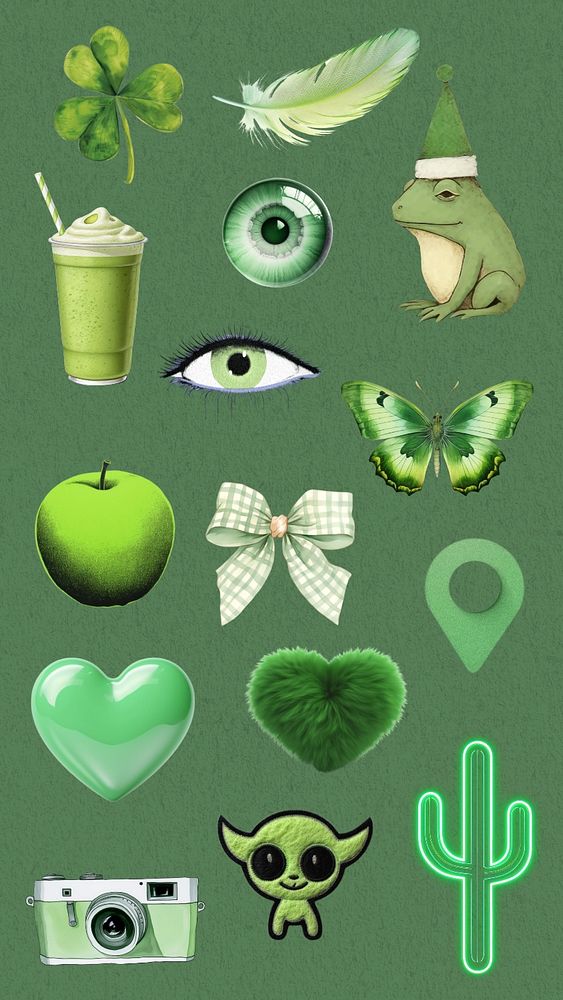Editable green aesthetic object design | Premium Editable Design - rawpixel