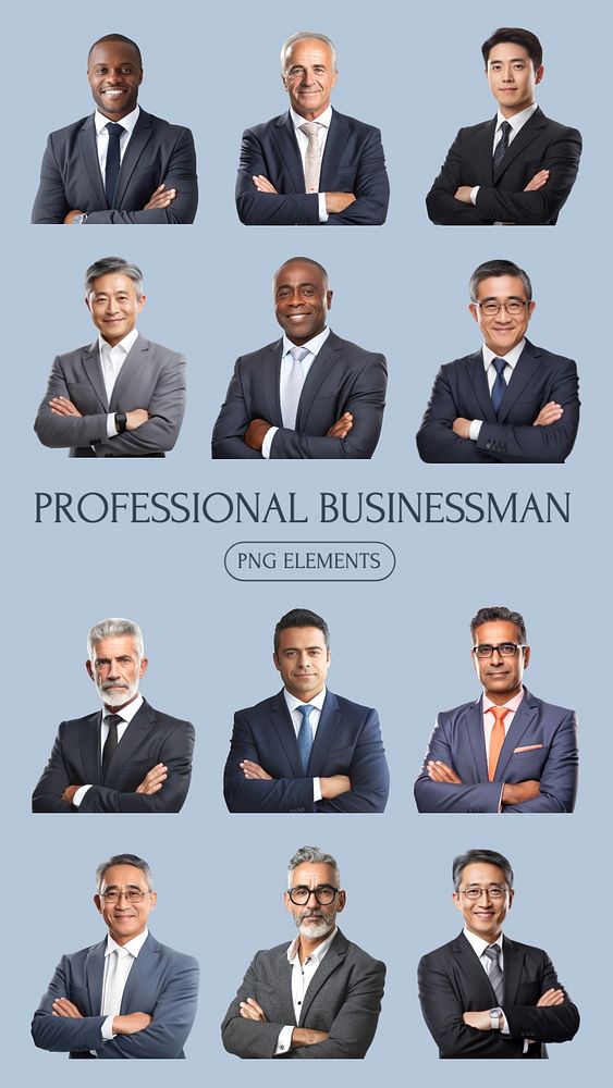Editable diverse professional businessman design | Premium Editable ...
