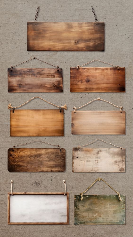 Editable hanging wooden sign design | Premium Editable Design - rawpixel