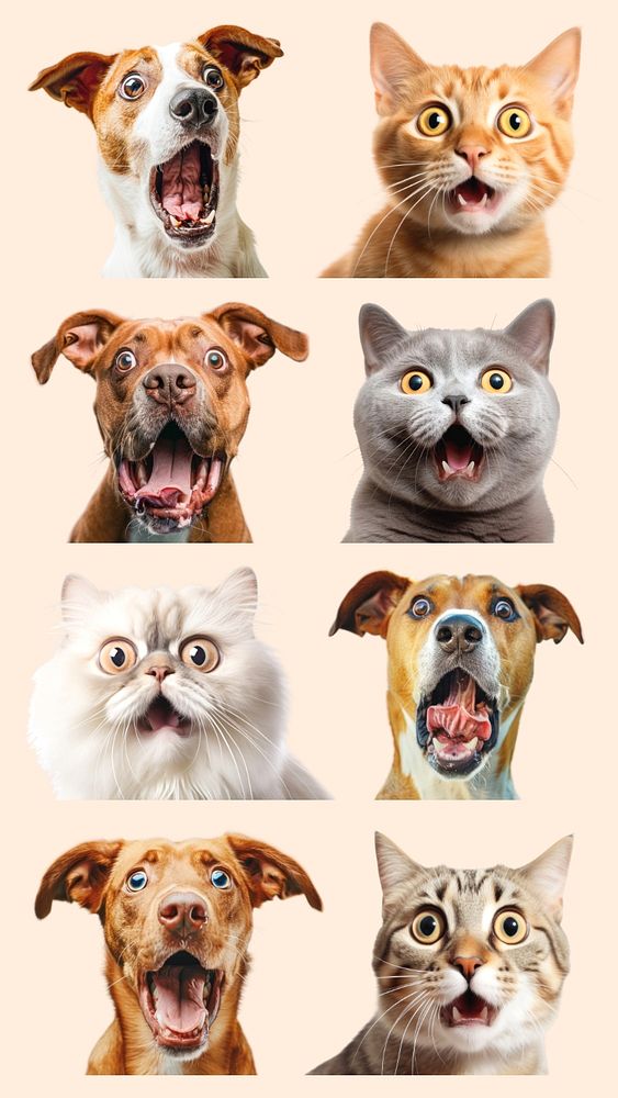 Editable surprised pet design element | Premium Editable Design - rawpixel