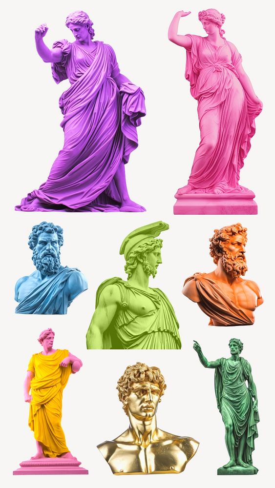 Editable funky Greek statue design | Premium Editable Design - rawpixel